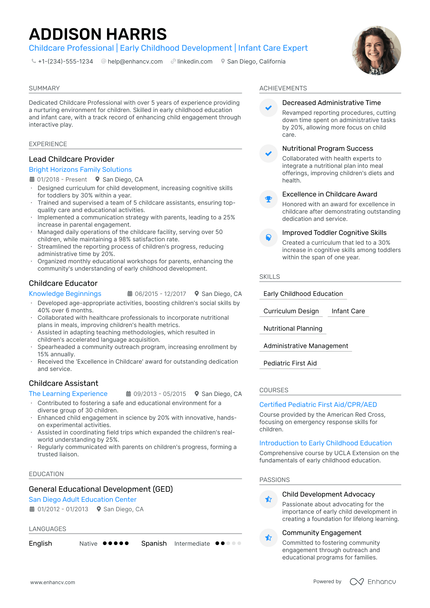 5 Nursery Worker Resume Examples & Guide for 2024