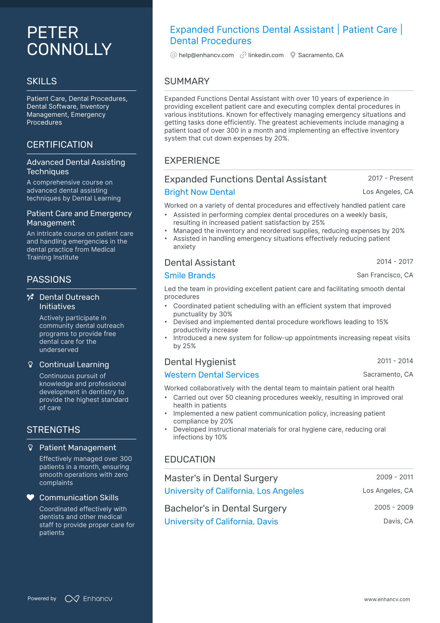 10 Expanded Functions Dental Assistant Resume Examples & Guide for 2025