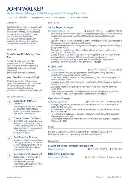 10 IT Service Manager Resume Examples & Guide for 2025