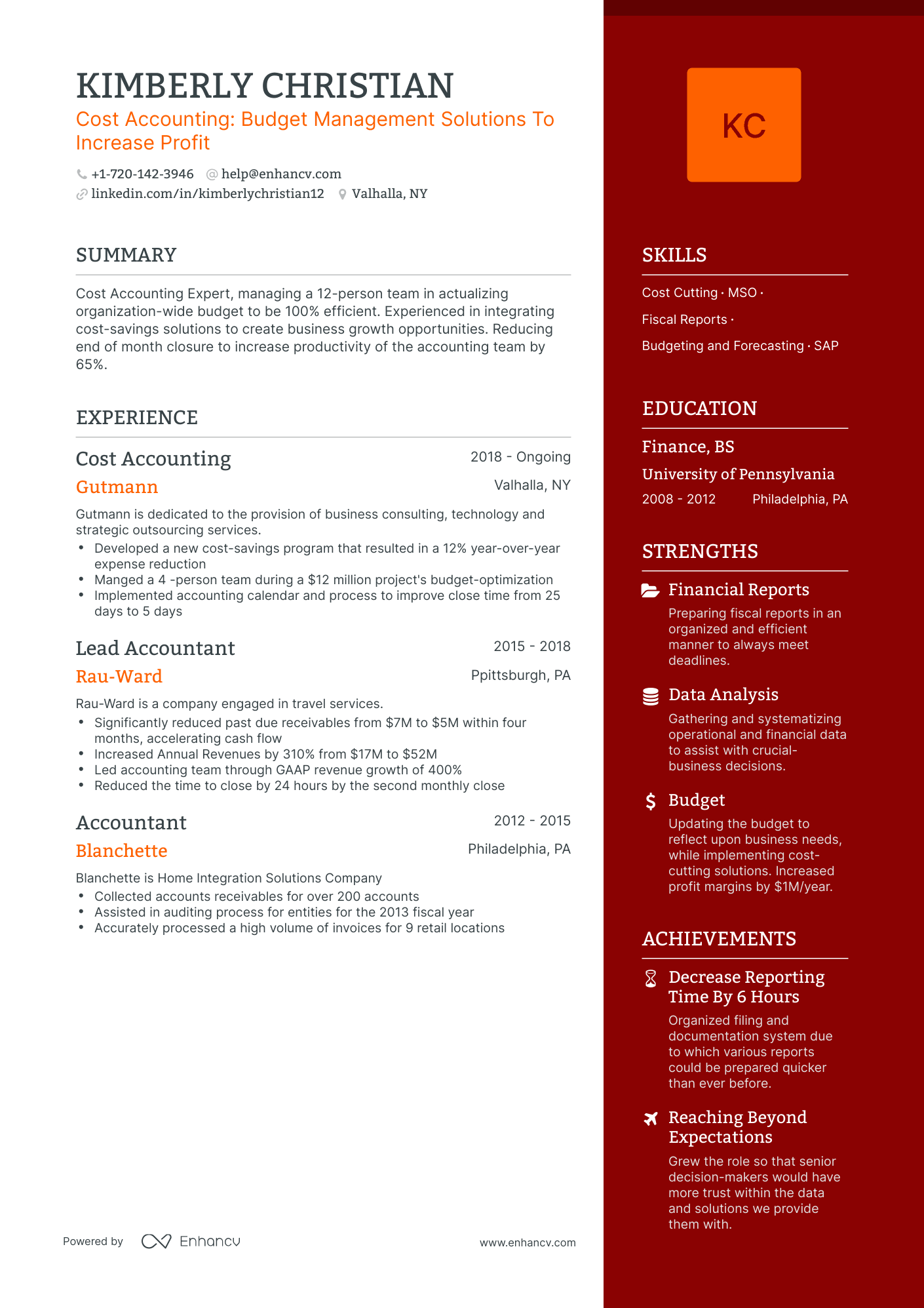 5 Cost Accounting Resume Examples & Guide for 2023
