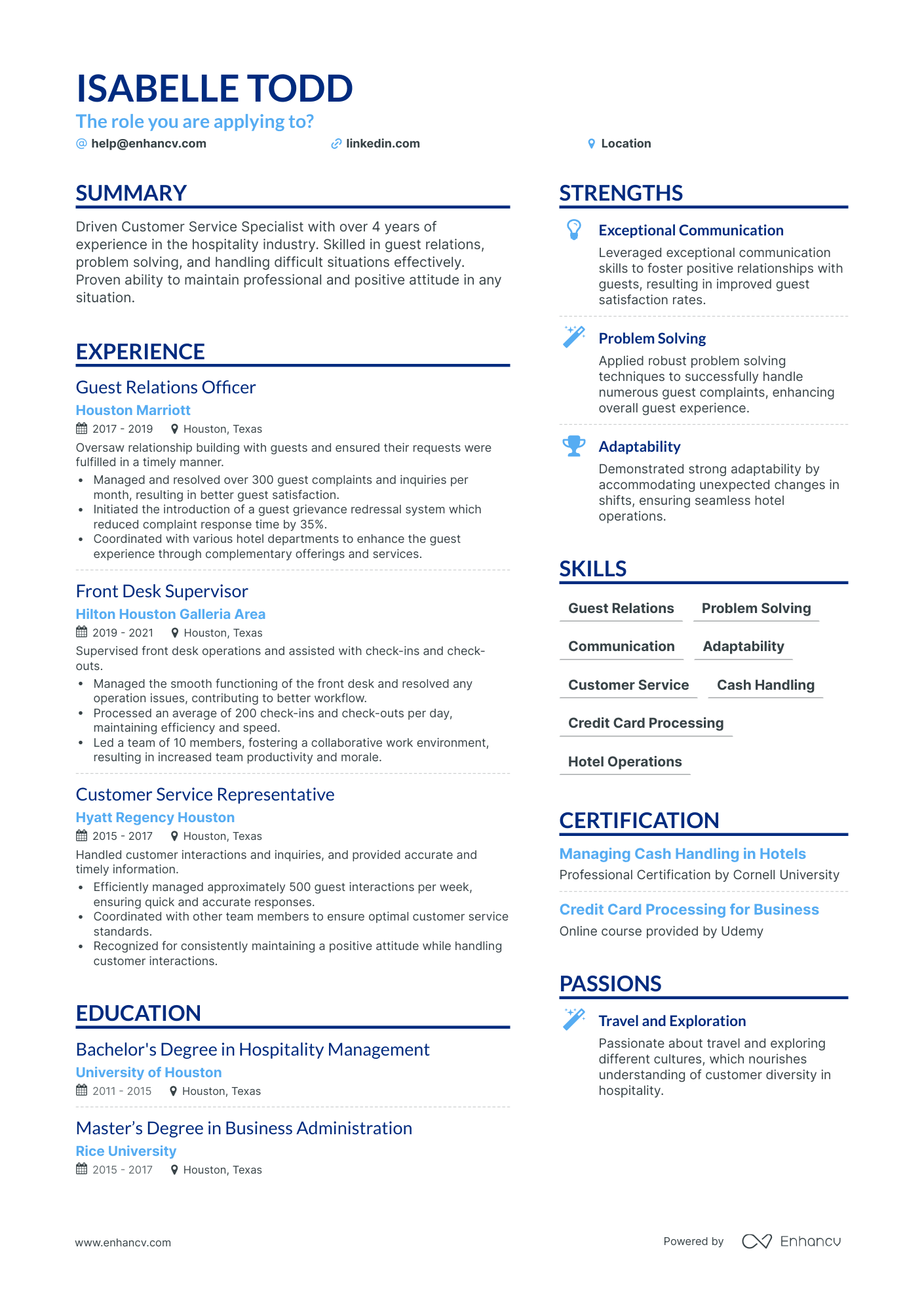 5 Front Desk Agent Resume Examples & Guide for 2024