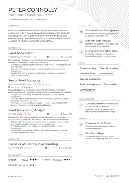5 Fund Accountant Resume Examples & Guide for 2023