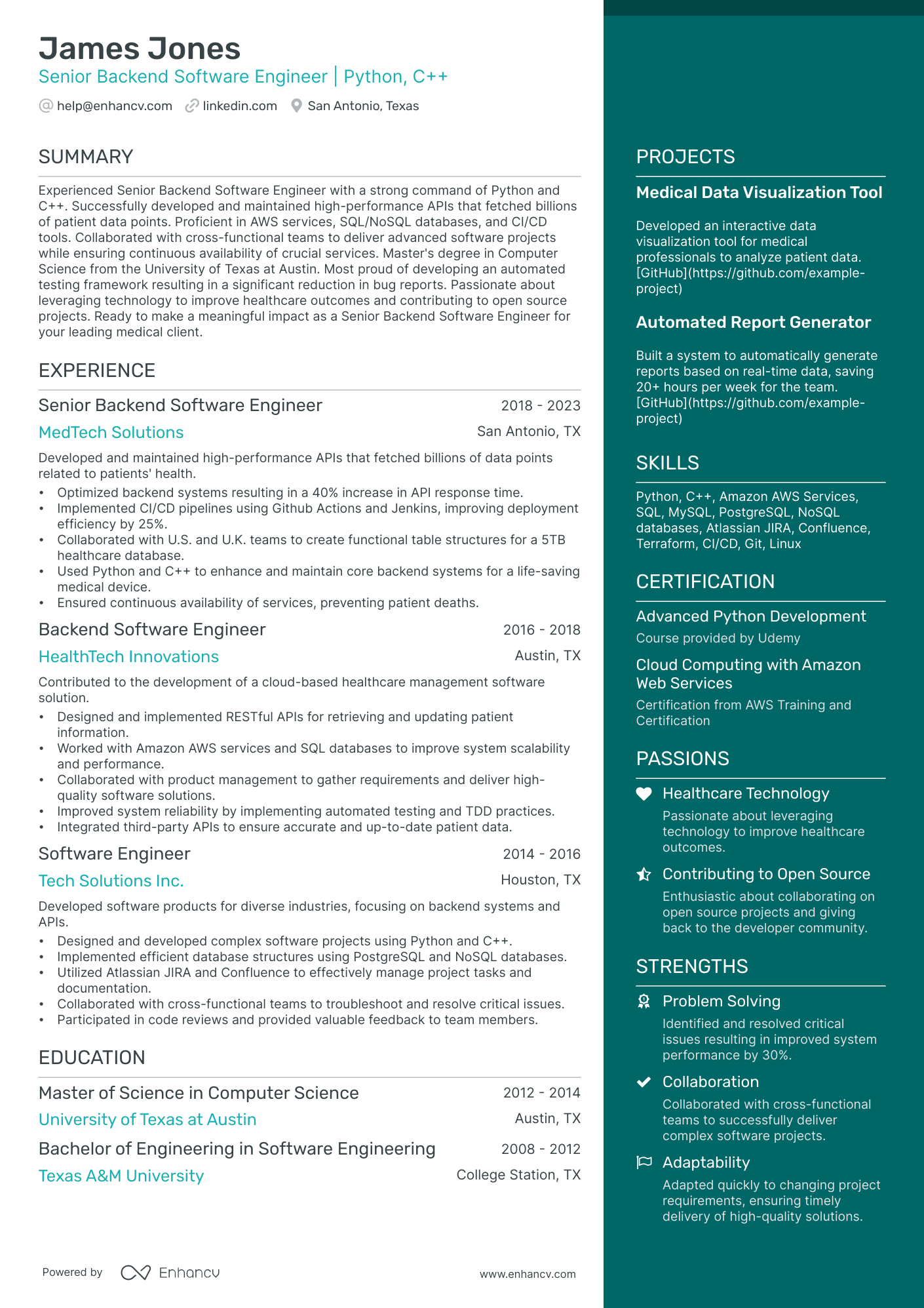 10 Lead Data Engineer Resume Examples & Guide for 2025
