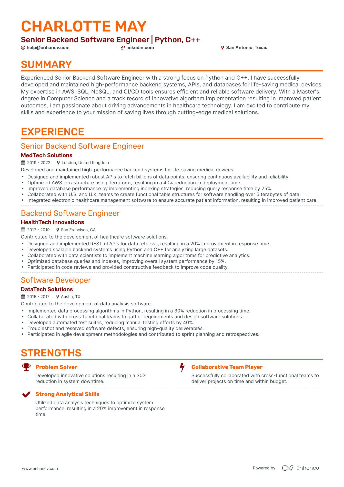 5 Senior Data Engineer Resume Examples & Guide for 2024
