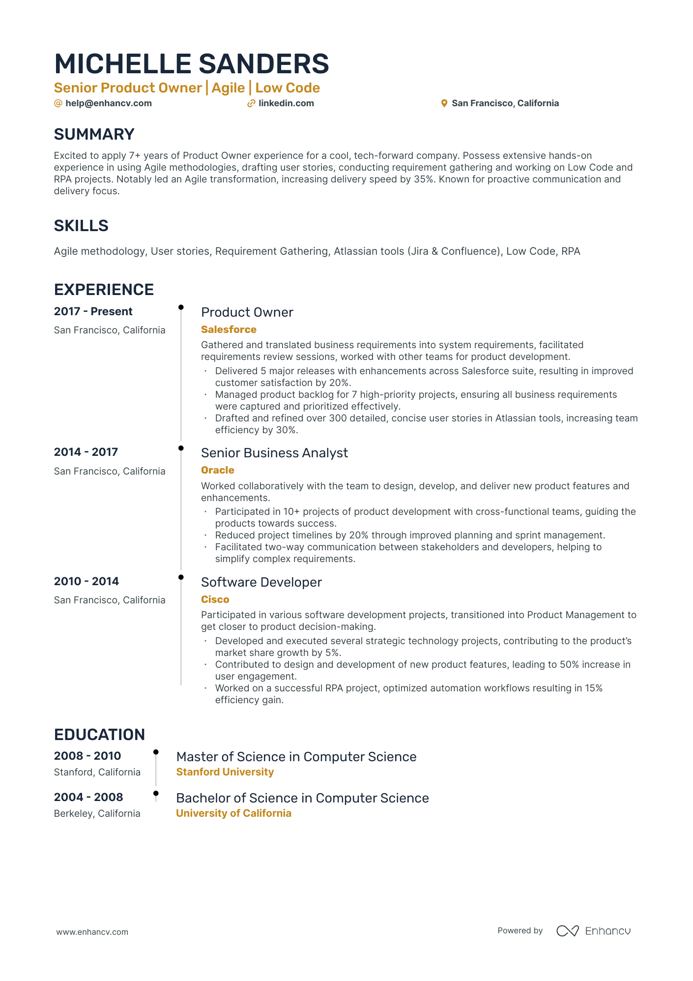10 Senior Product Owner Resume Examples & Guide for 2026
