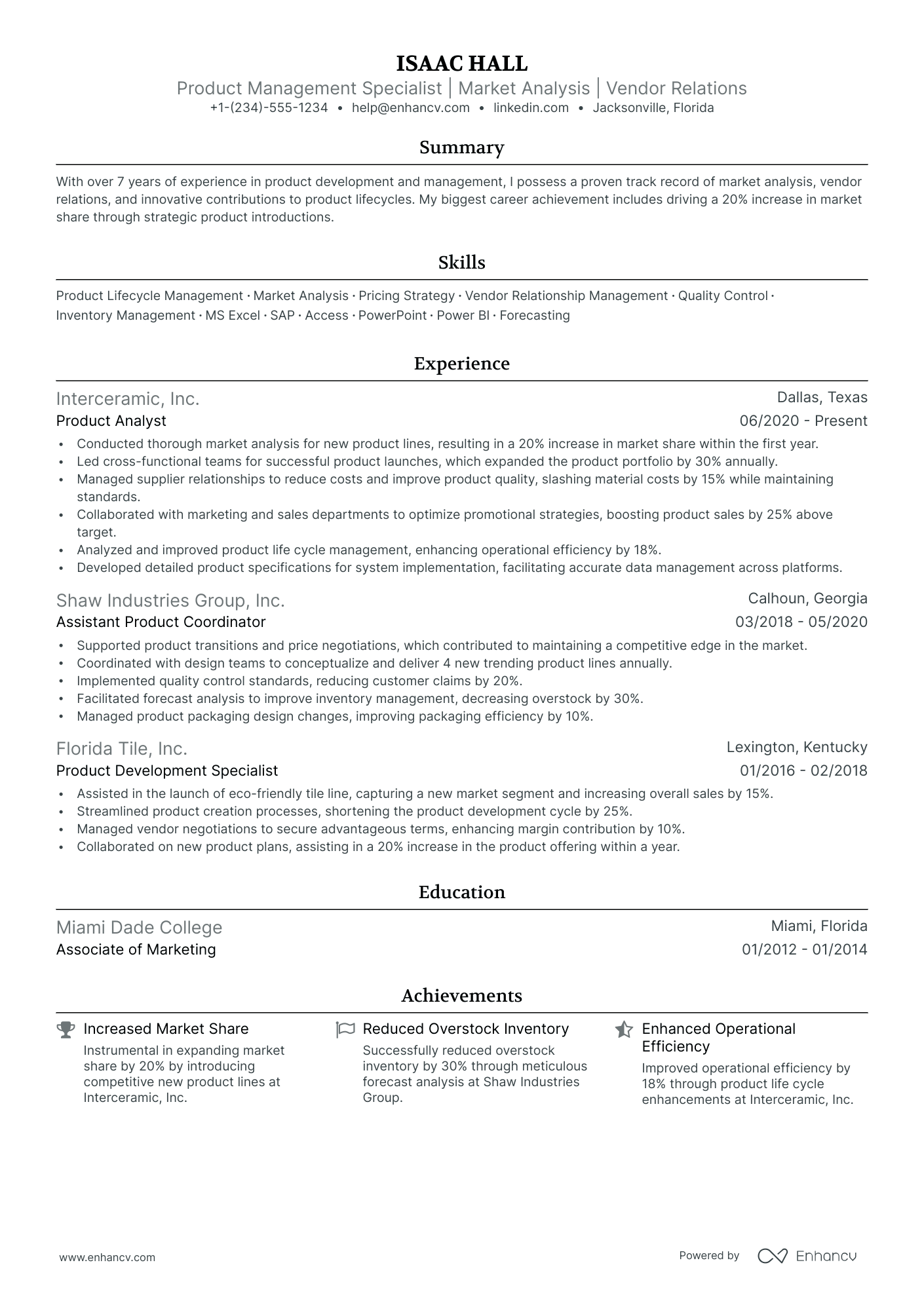 5 Assistant Product Manager Resume Examples & Guide for 2024