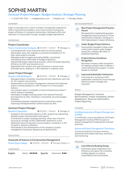10 Assistant Project Manager Resume Examples & Guide for 2026