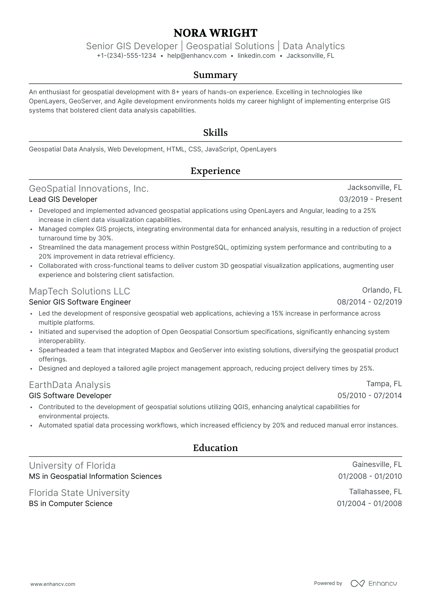 10 GIS Developer Resume Examples & Guide for 2026