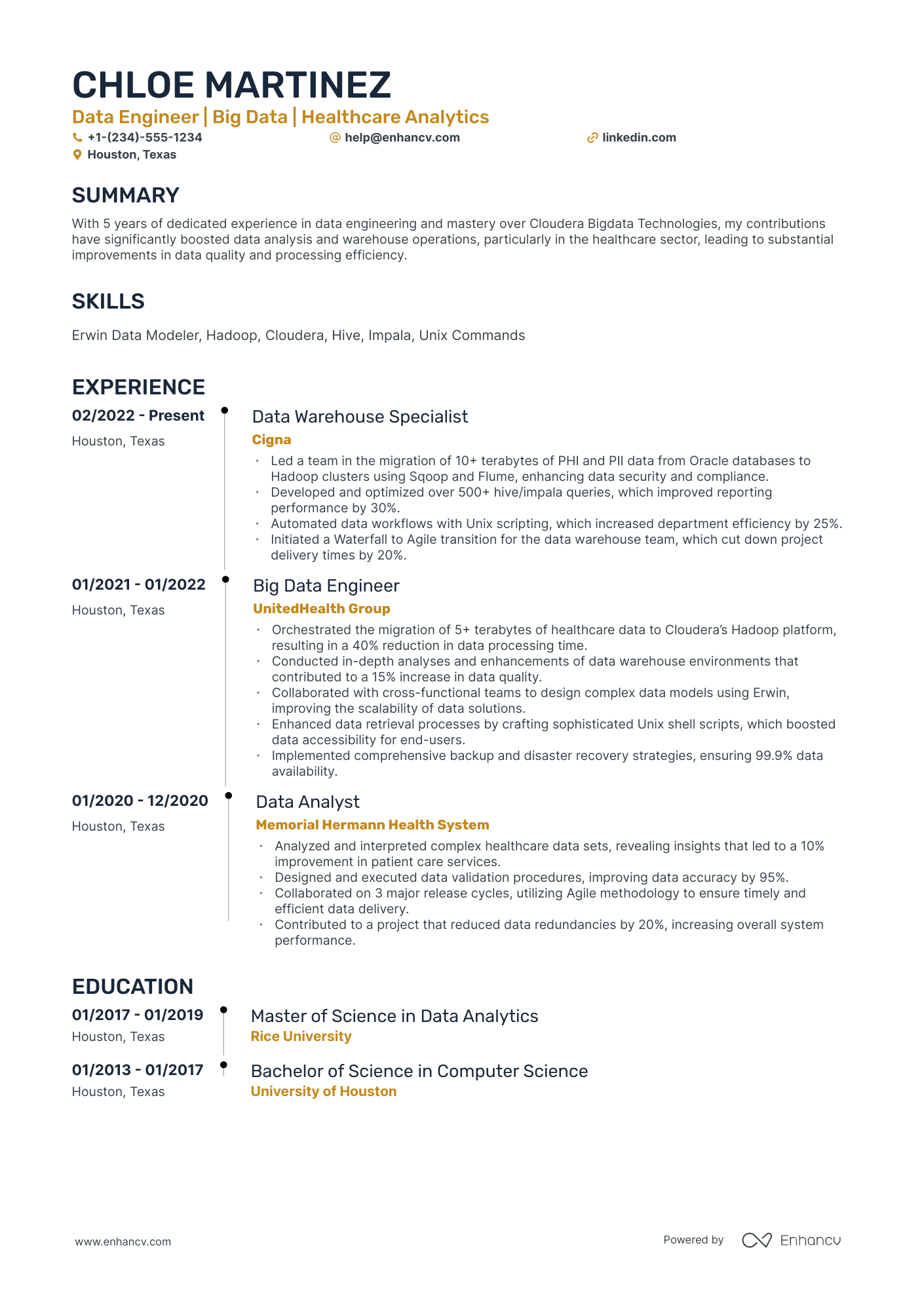 10 Database Architect Resume Examples & Guide for 2026