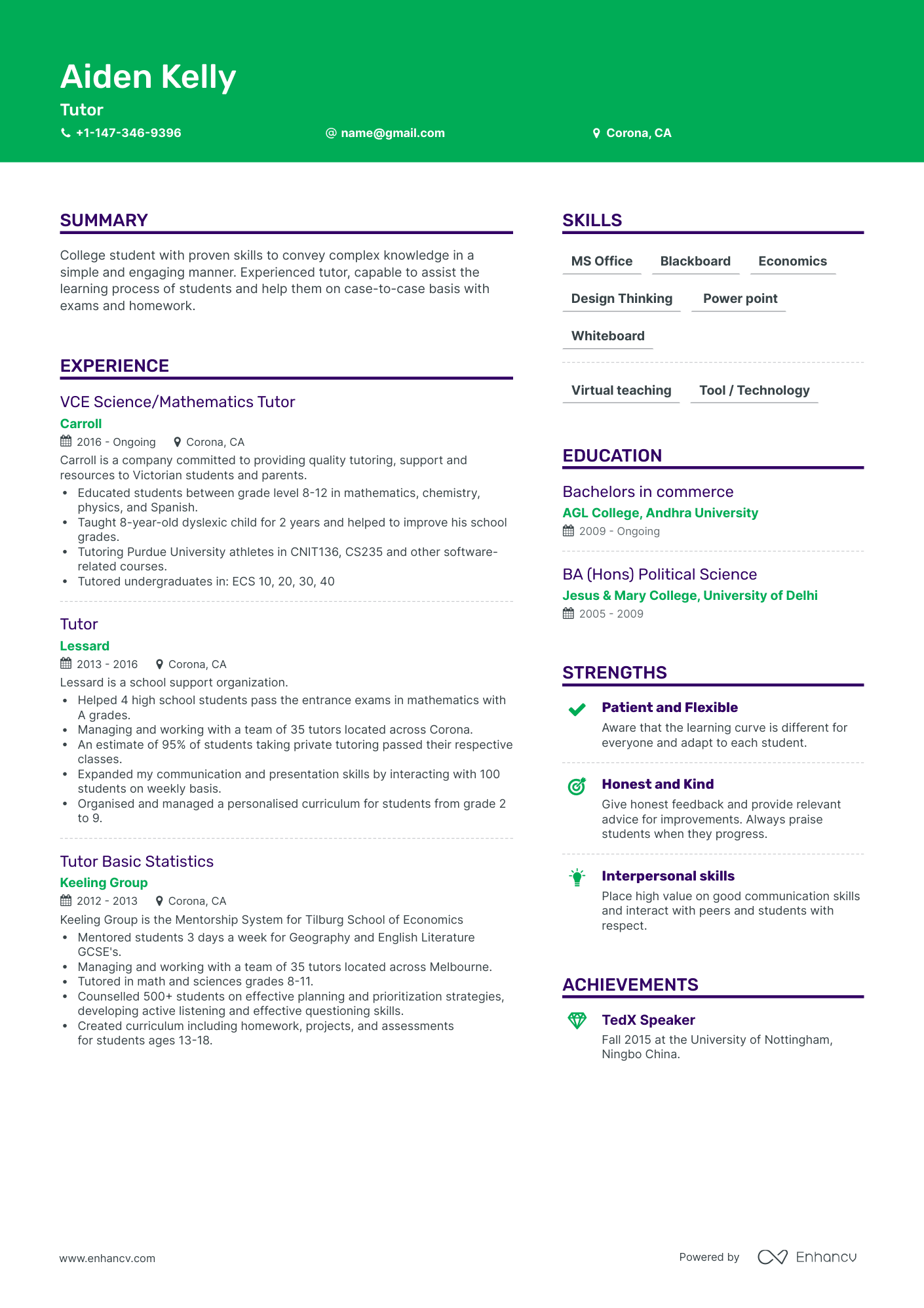 6 Tutor Resume Examples & Guide for 2023
