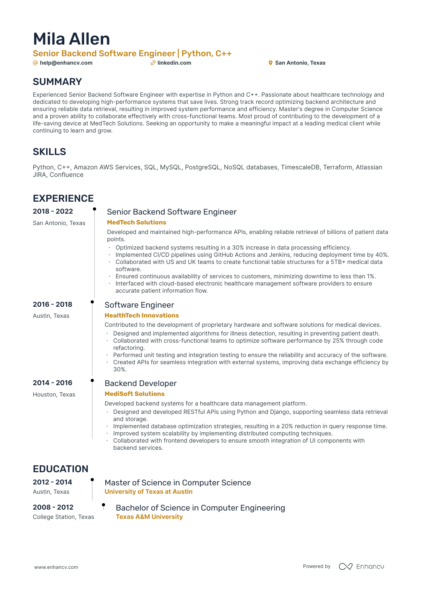 10 AWS Solutions Architect Resume Examples & Guide for 2026