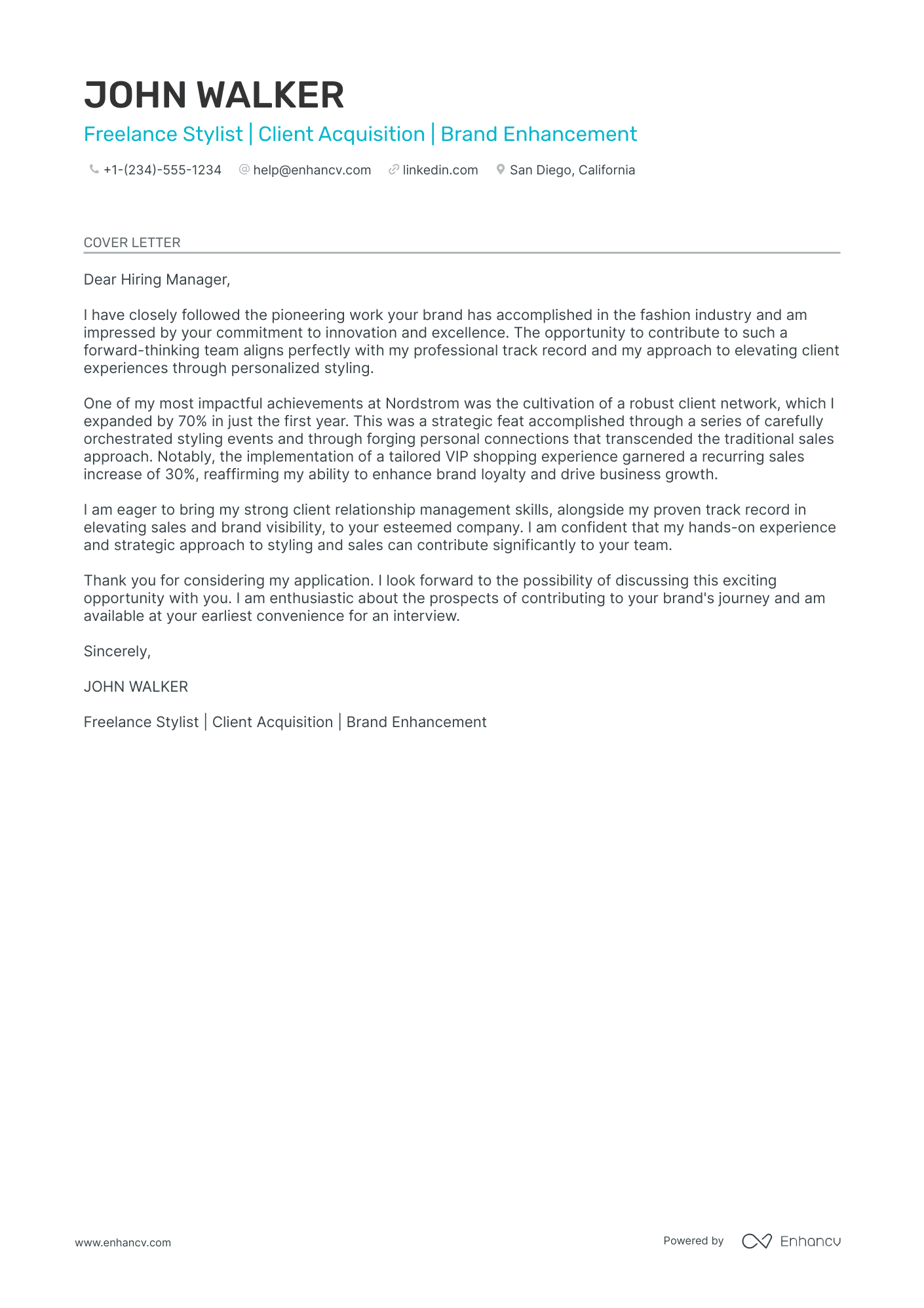 15 Professional Freelancer Cover Letter Examples and Template for 2025 ...