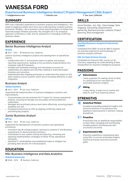 10 Business Intelligence Analyst Resume Examples & Guide for 2025