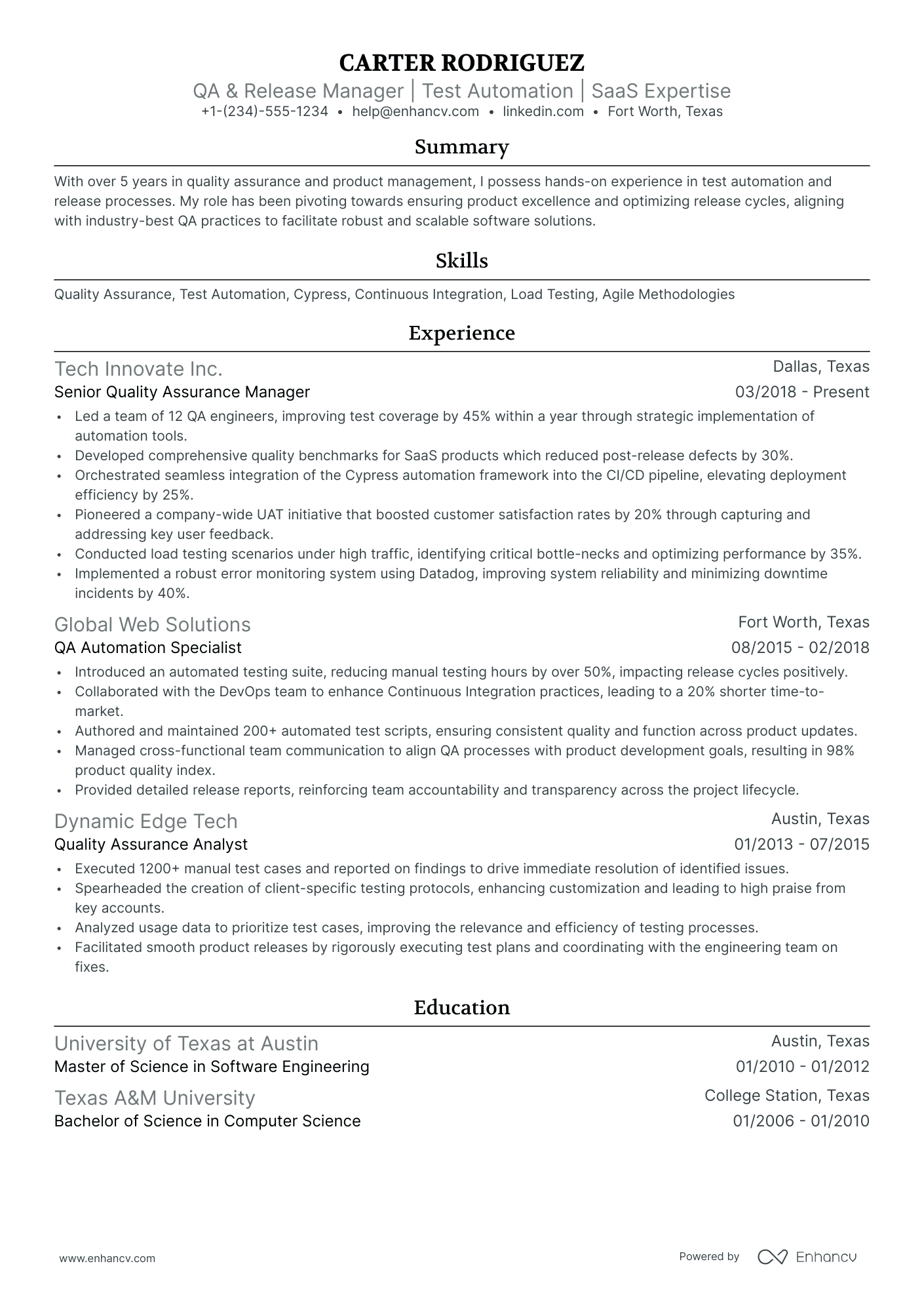 10 Release Manager Resume Examples & Guide for 2026