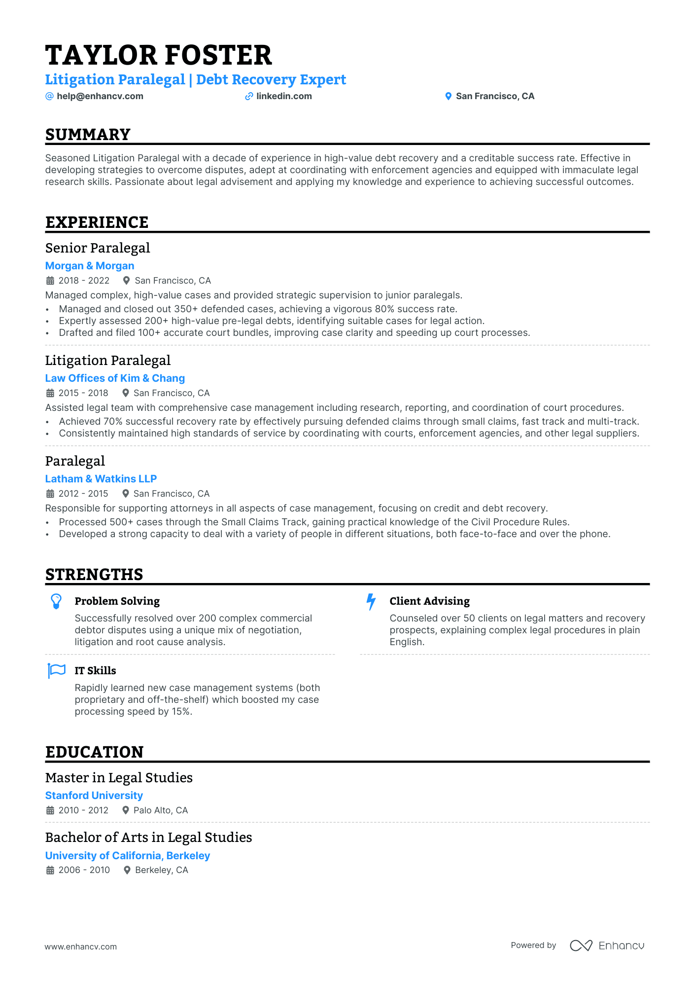 5 Litigation Paralegal Resume Examples & Guide for 2024