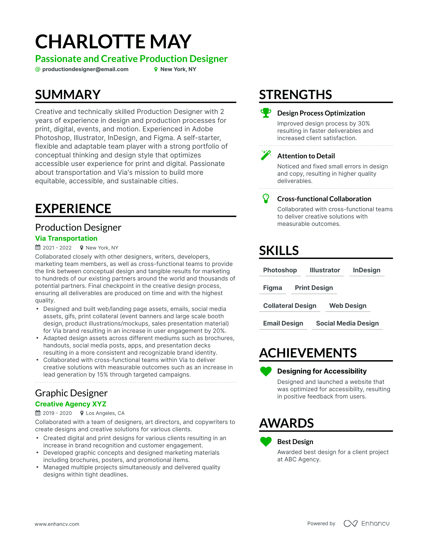 5 Production Designer Resume Examples & Guide for 2024