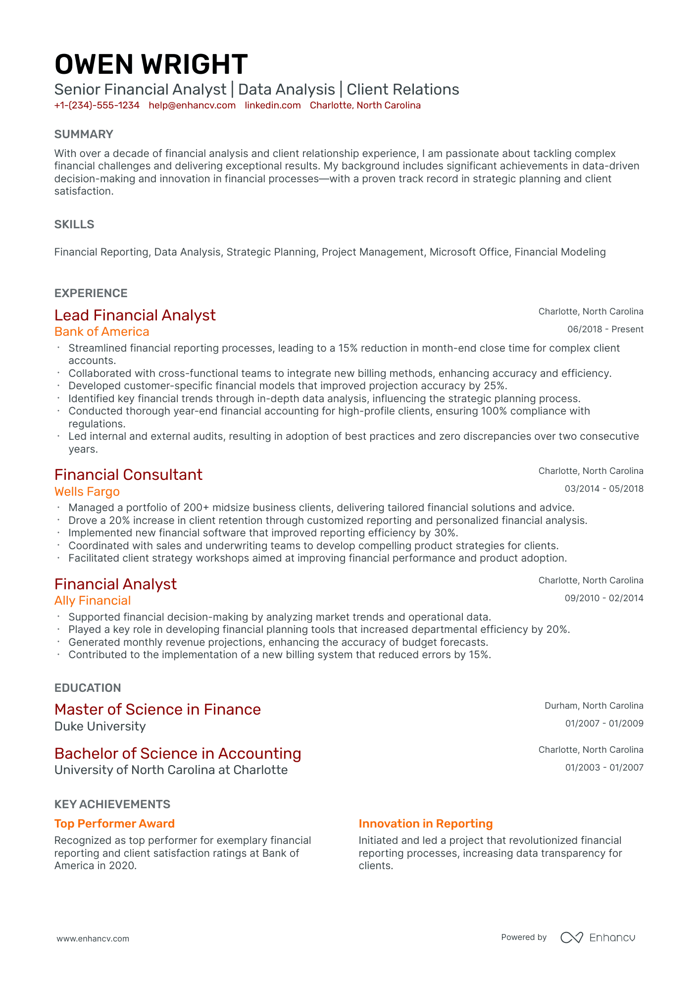 10 Financial Consultant Resume Examples & Guide for 2026