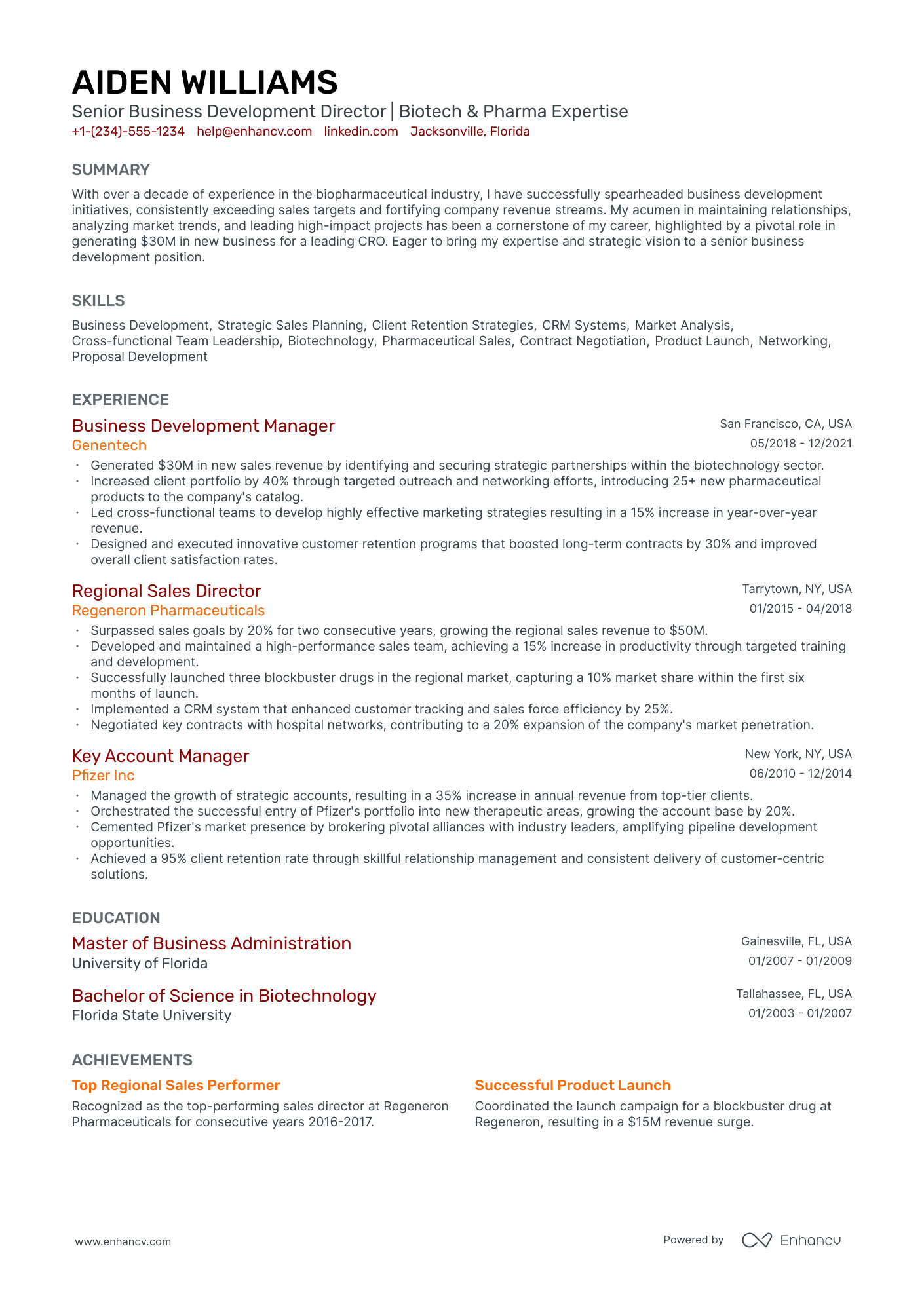 5 Director of Business Development Resume Examples & Guide for 2024