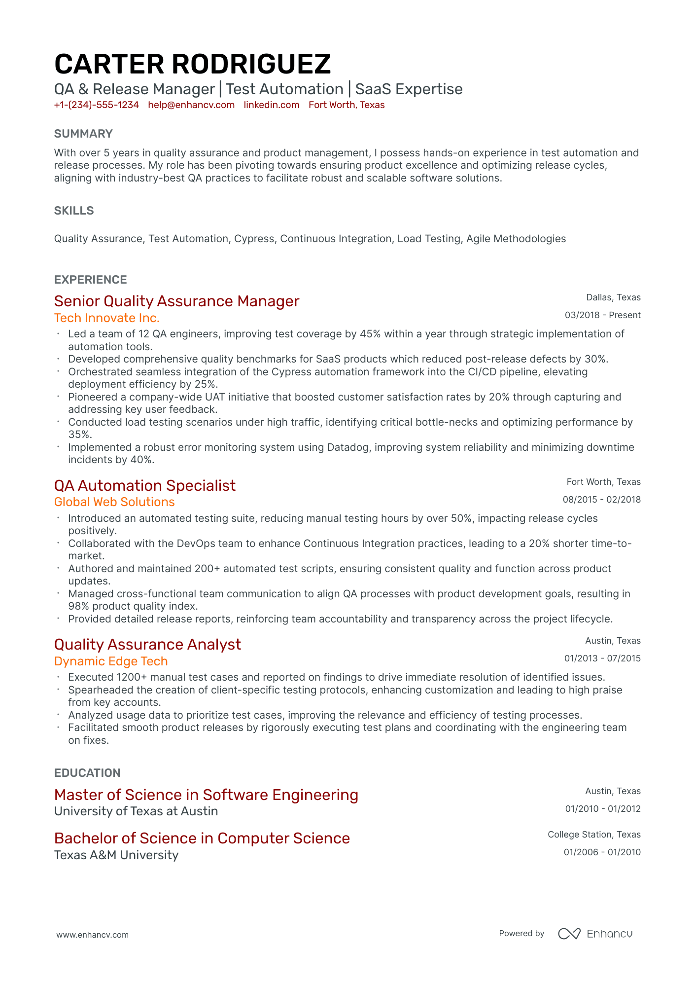 10 Release Manager Resume Examples & Guide for 2026