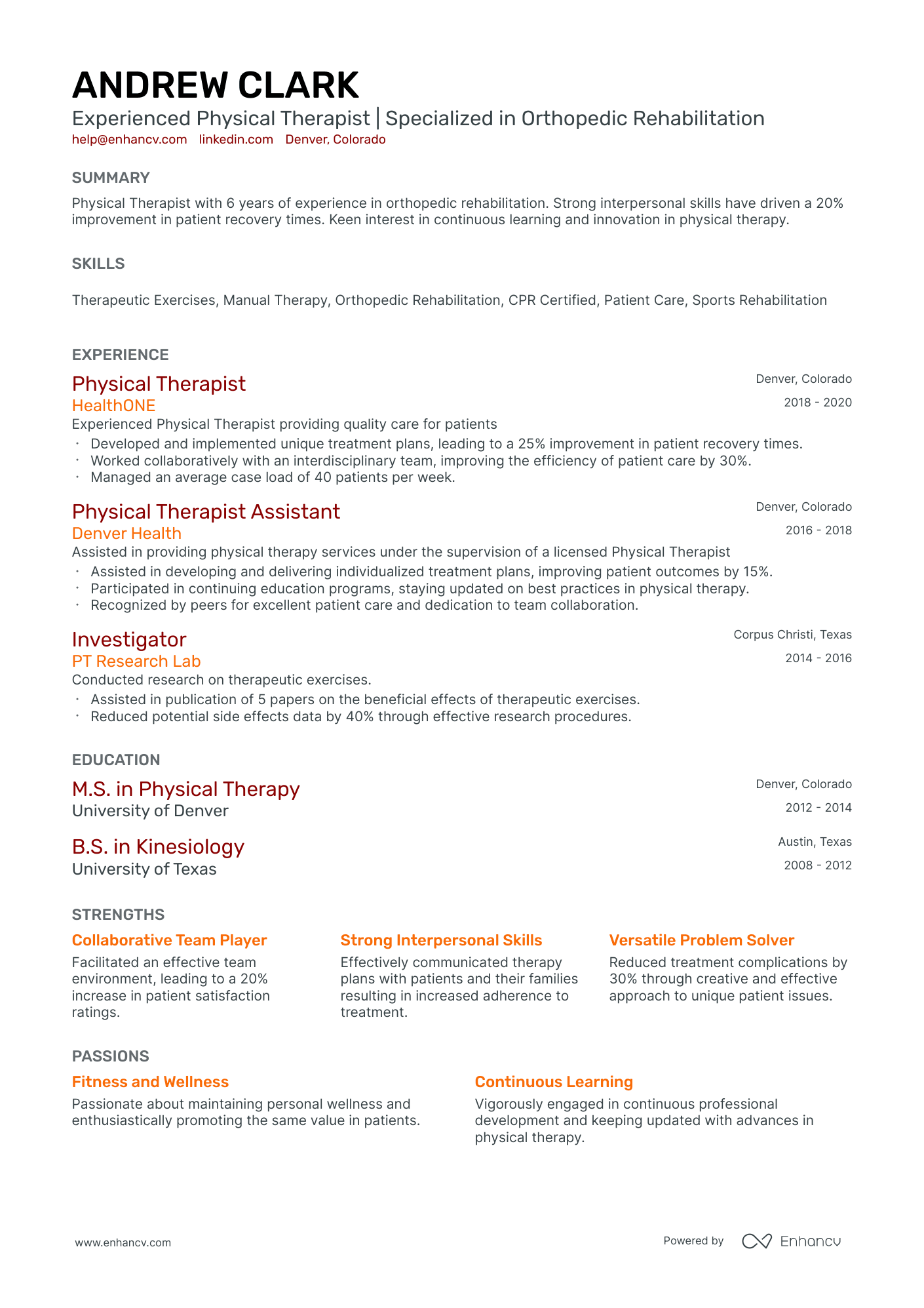 10 Physical Therapist Assistant Resume Examples & Guide for 2026