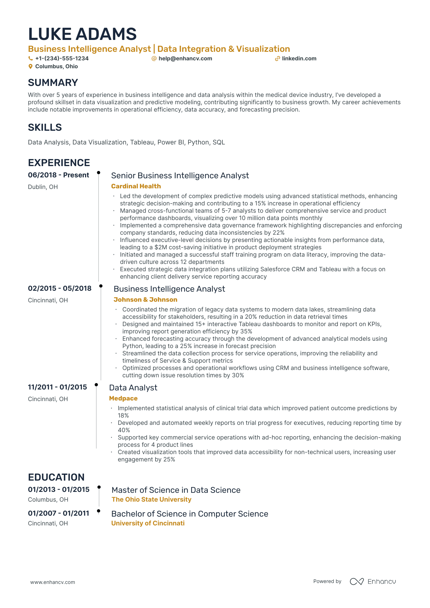 10 Senior Business Analyst Resume Examples & Guide for 2026