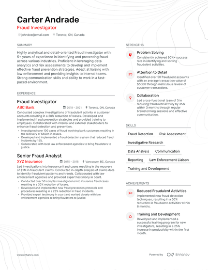 5 Fraud Investigator Resume Examples & Guide for 2023
