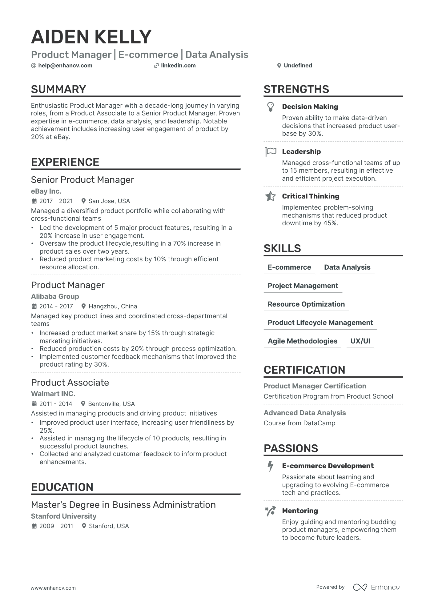 5 Amazon Product Manager Resume Examples & Guide for 2024