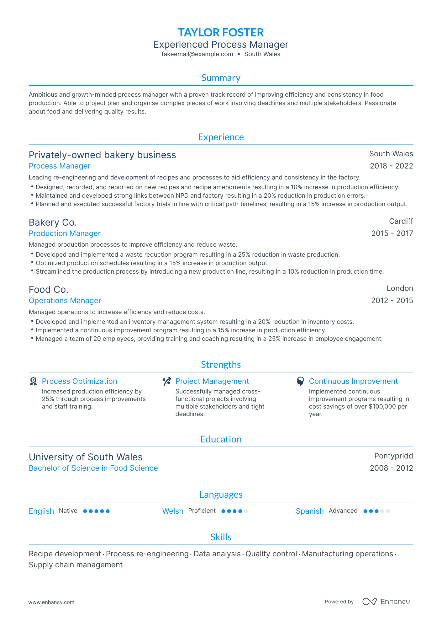 3 Process Manager Resume Examples & Guide for 2023
