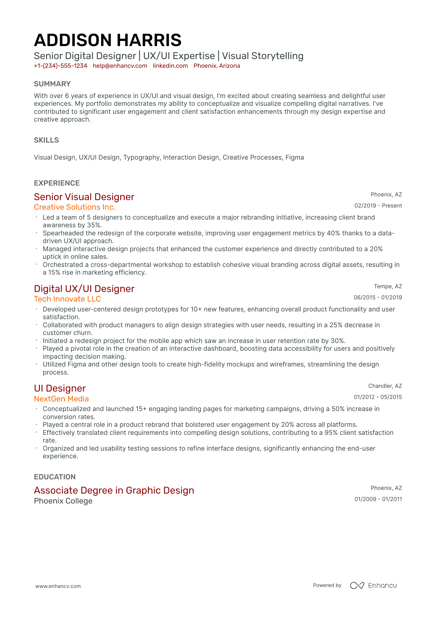 10 Digital Designer Resume Examples & Guide for 2025