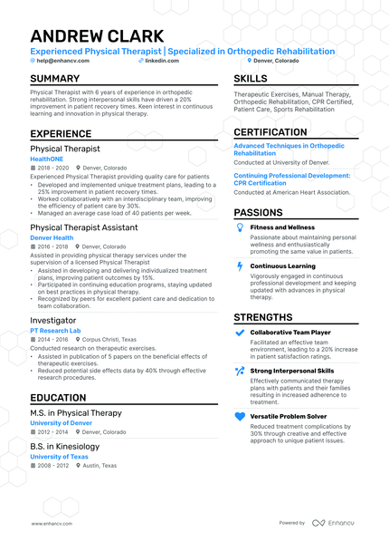 10 Physical Therapist Assistant Resume Examples & Guide for 2026