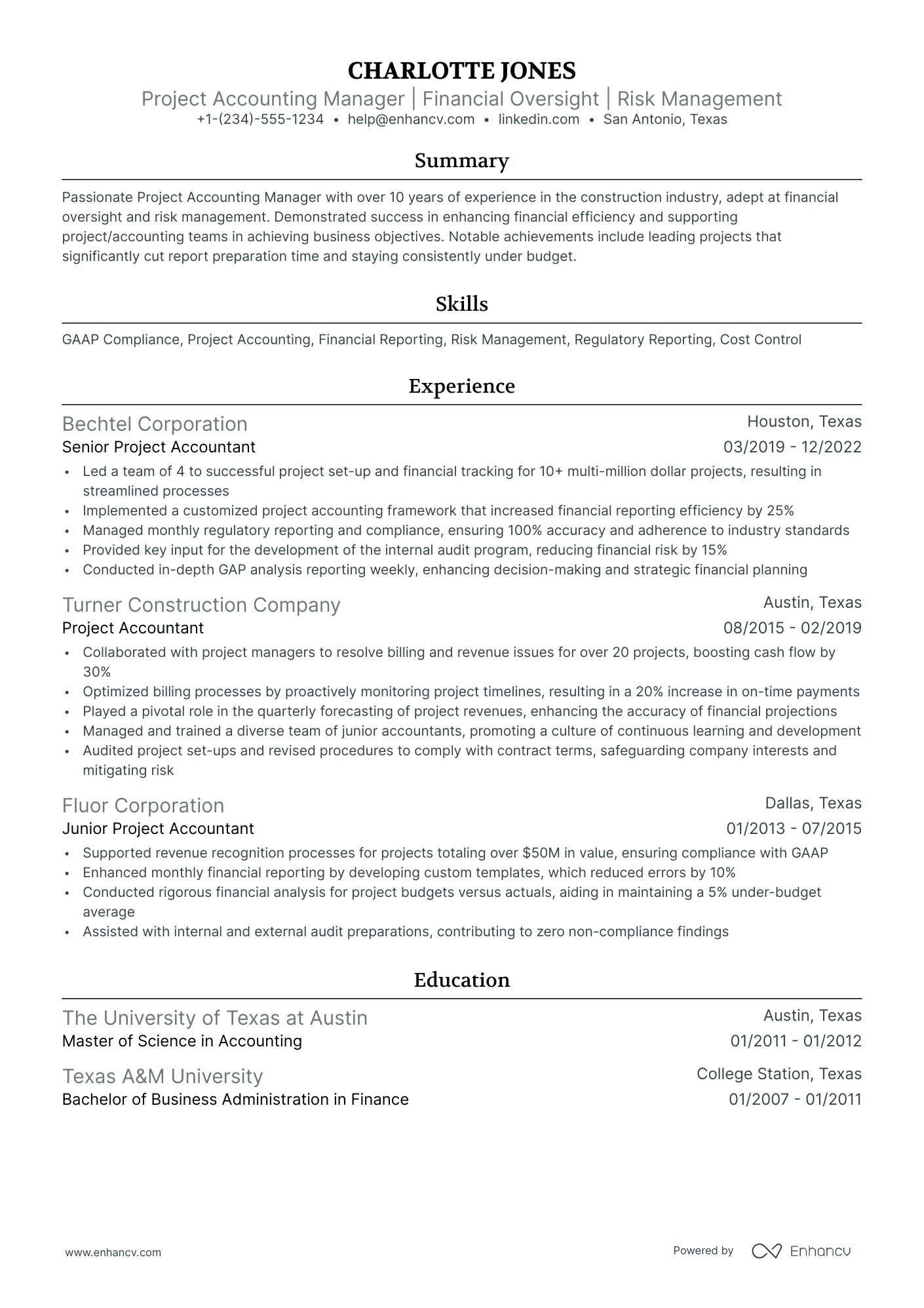 10 Project Accounting Resume Examples, Templates & Guide for 2026