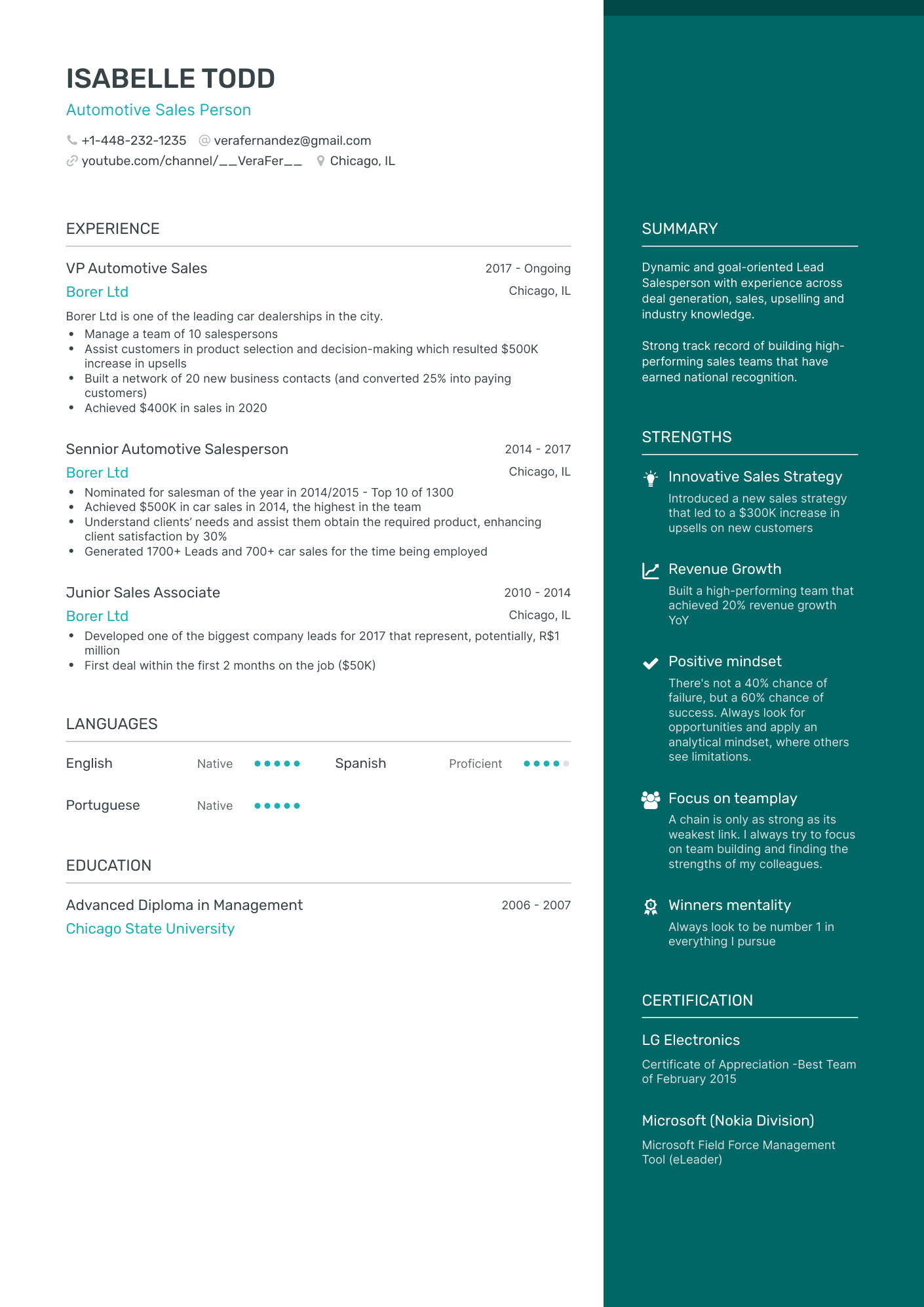 5 Car Salesman Resume Examples & Guide for 2023