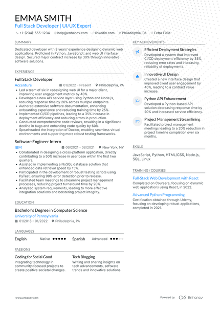 12 React Developer Resume Examples & Guide for 2025