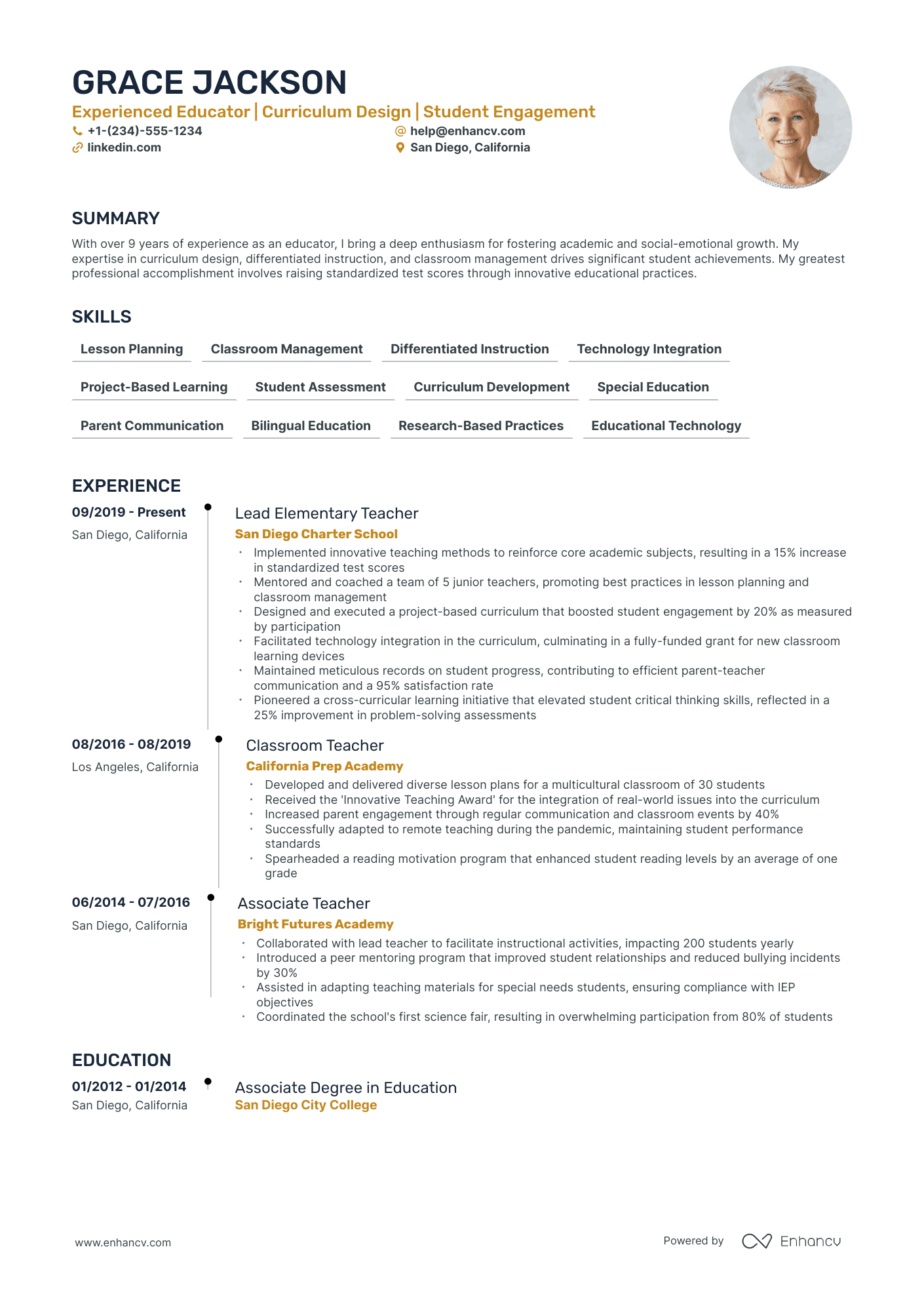 5 Kindergarten Teacher Resume Examples & Guide for 2025
