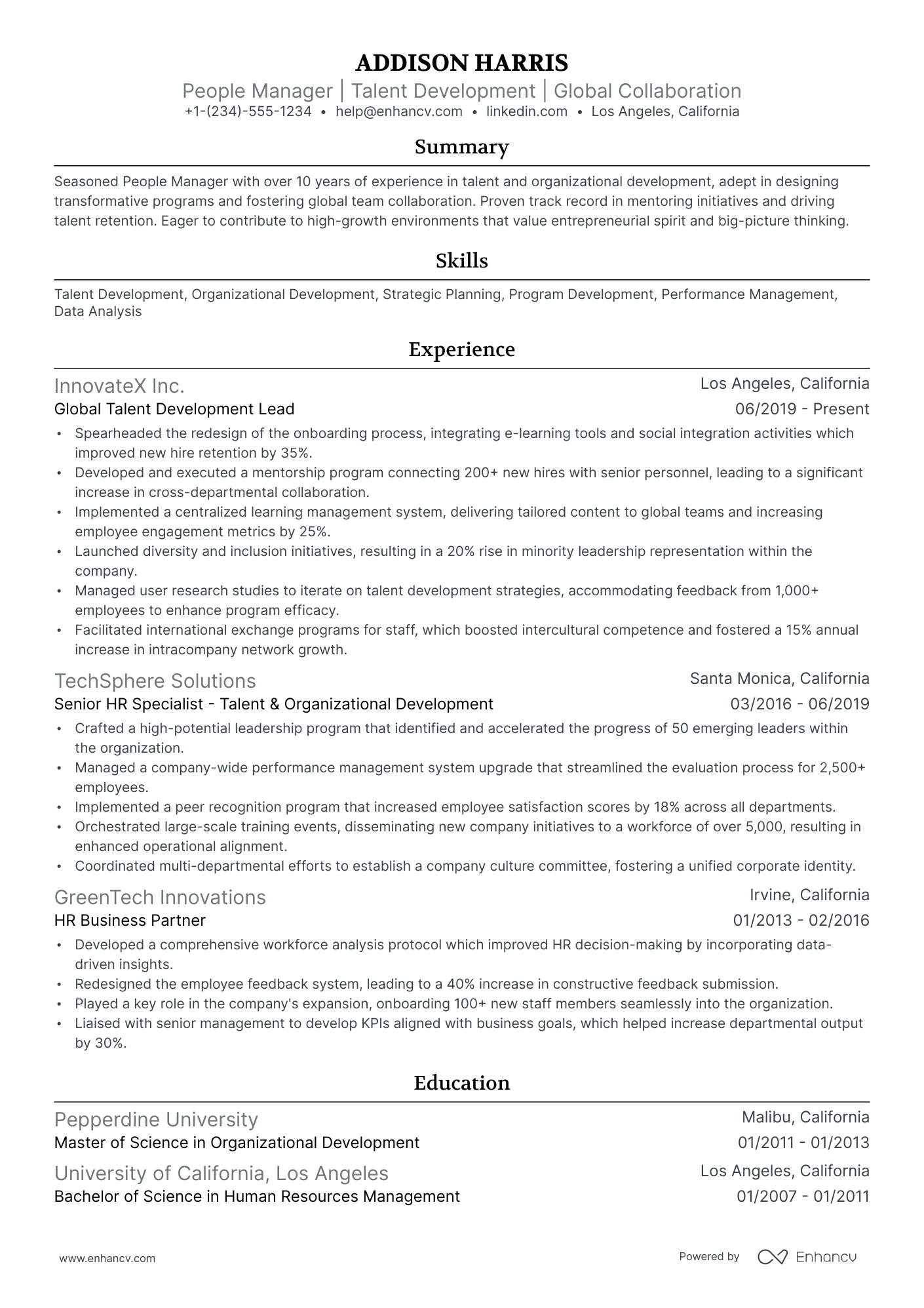 10 People Manager Resume Examples & Guide for 2026