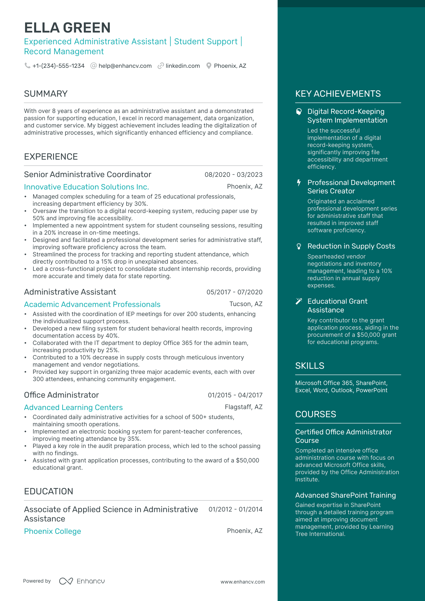 10 School Administrative Assistant Resume Examples & Guide for 2026