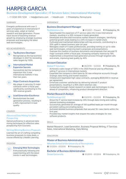 10 Business Development Executive Resume Examples & Guide for 2025