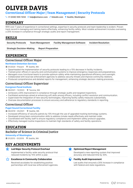 15 Correctional Officer Resume Examples - March 2026