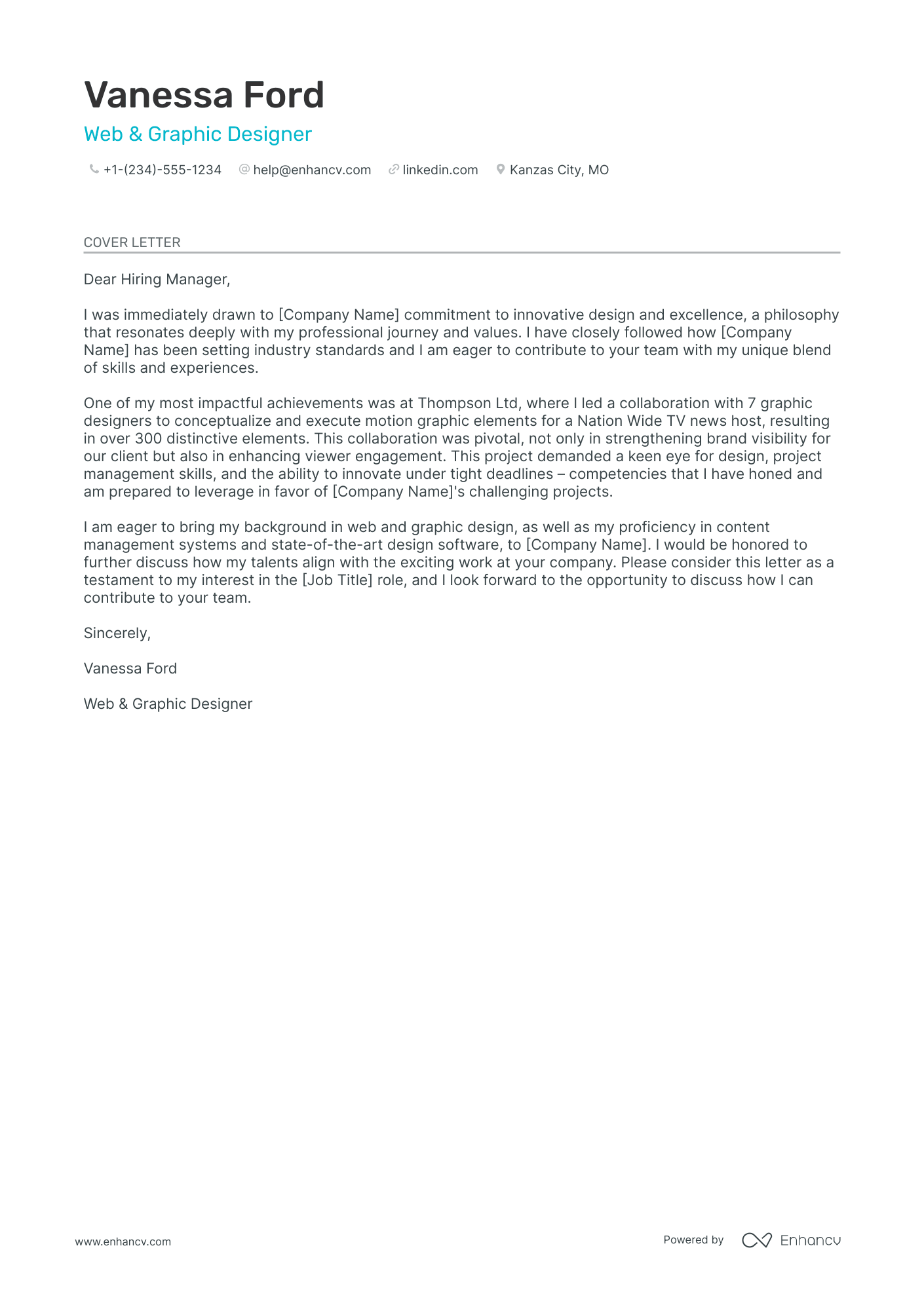 9 Professional Animator Cover Letter Examples and Template for 2025 ...