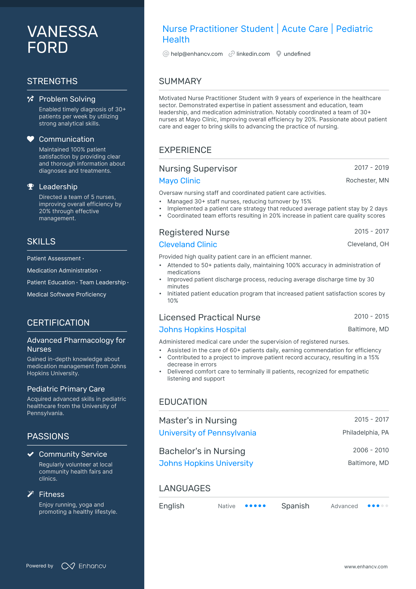 5 Nurse Practitioner Student Resume Examples & Guide for 2024