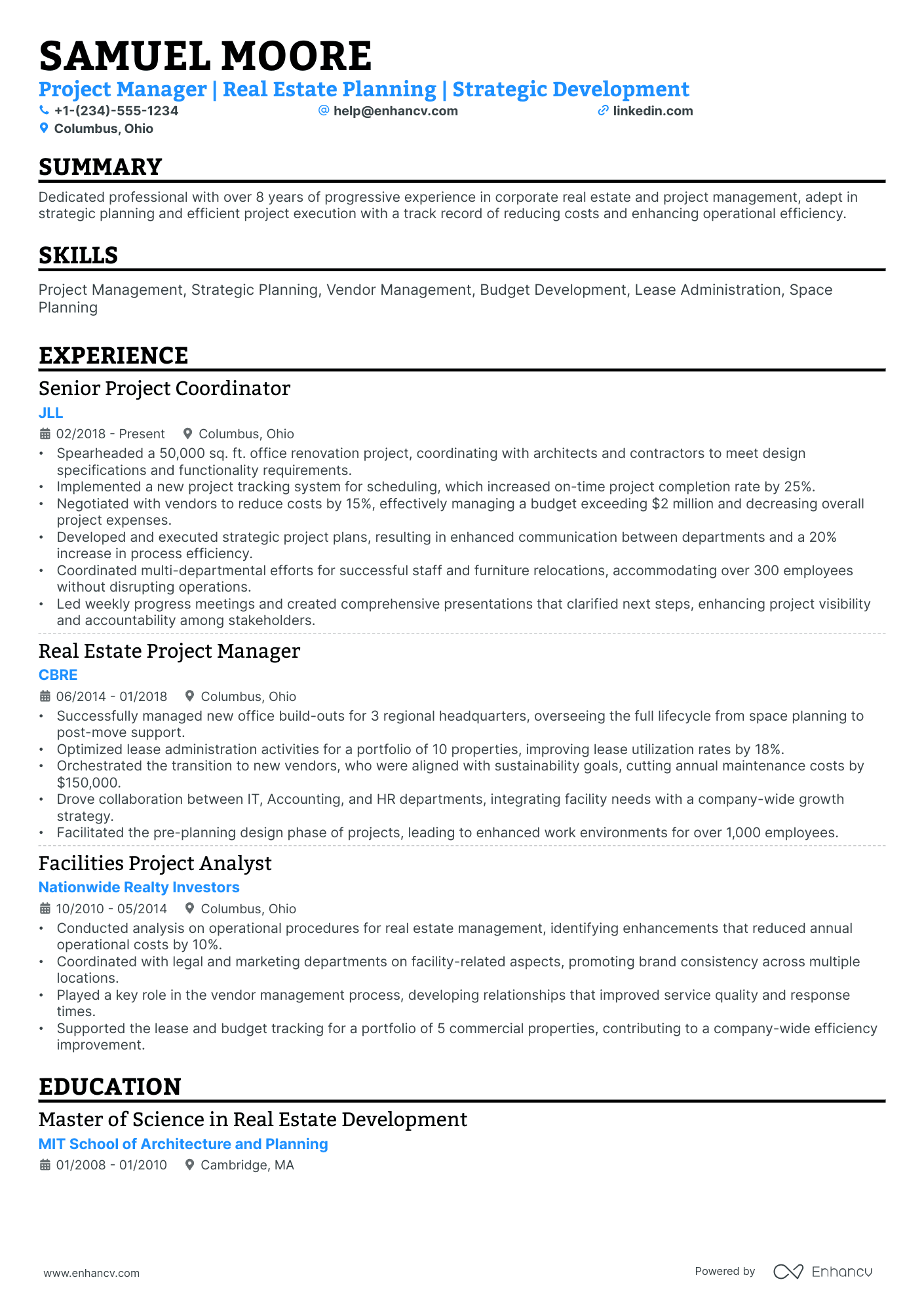 10 Real Estate Project Manager Resume Examples & Guide for 2026
