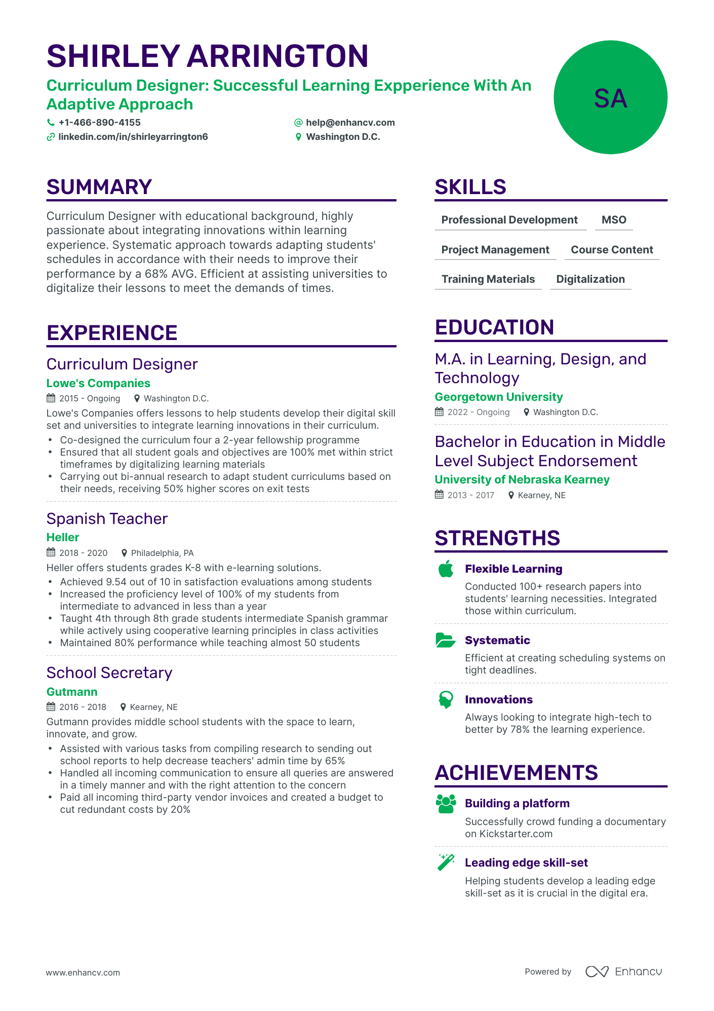 5 Curriculum Designer Resume Examples & Guide for 2024