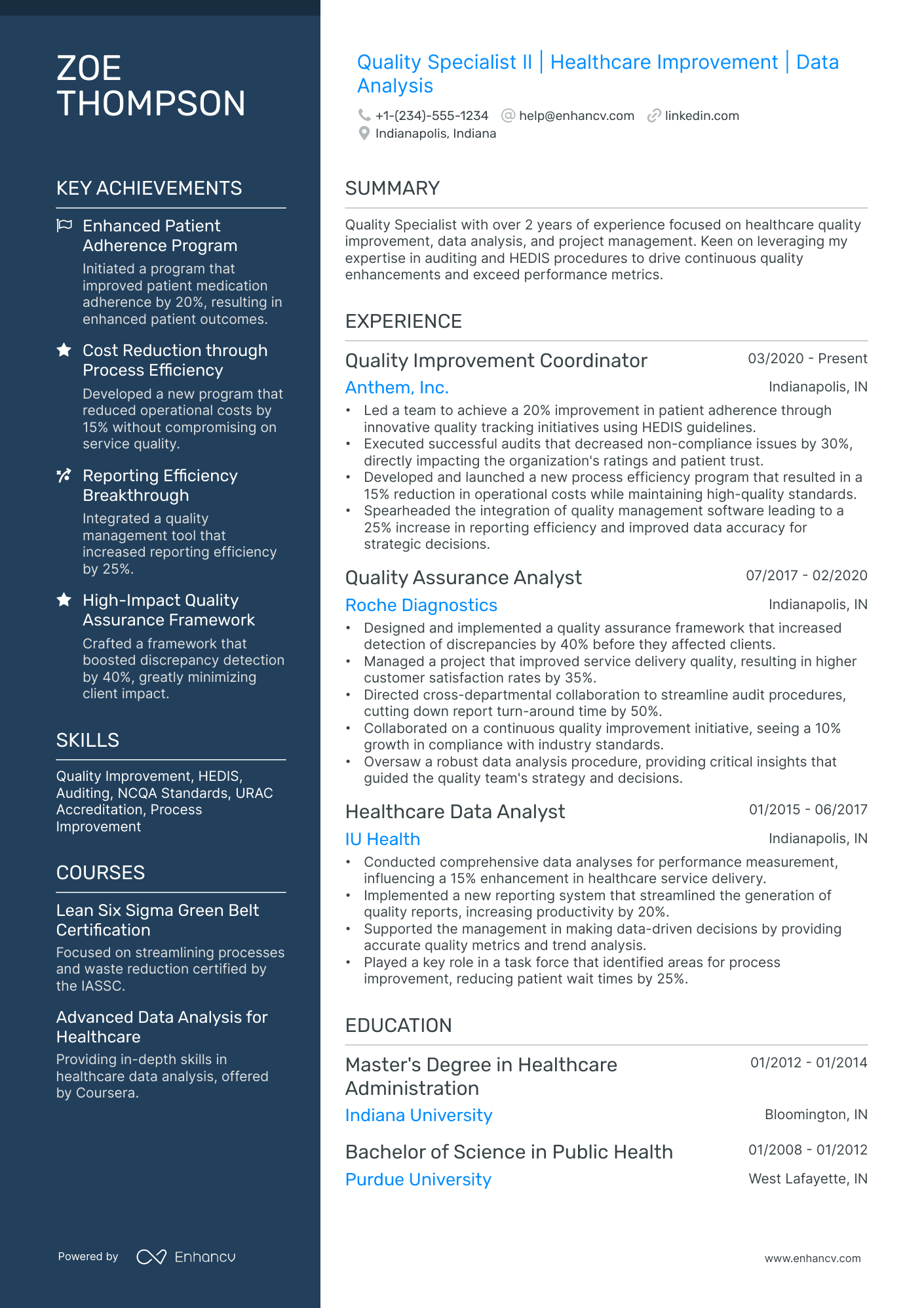 10 Quality Specialist Resume Examples & Guide for 2025