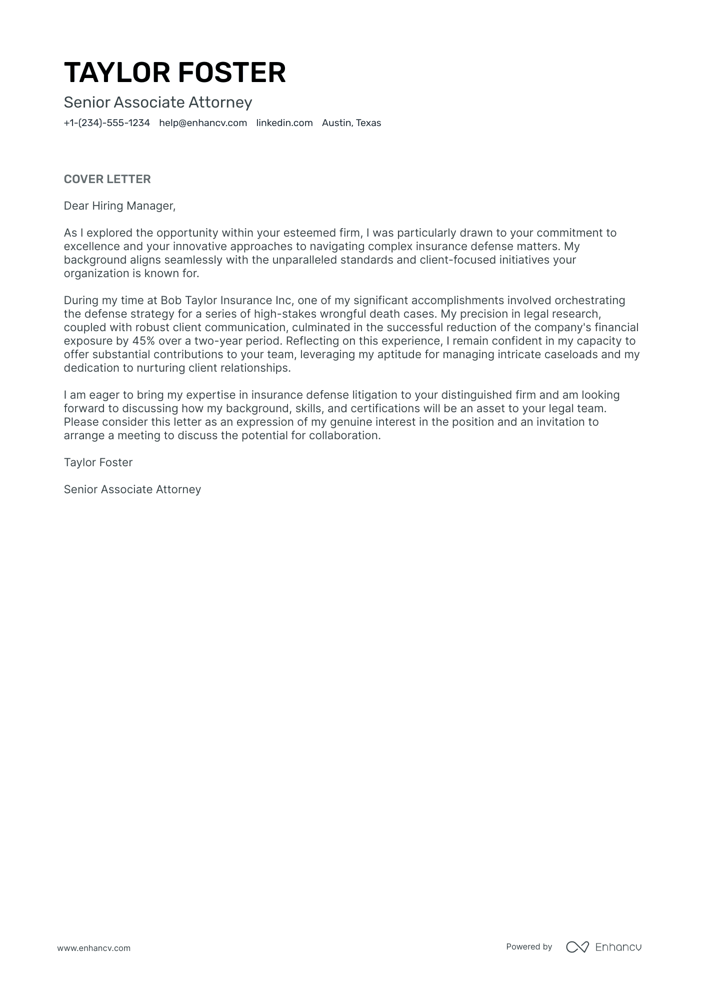 10 Professional Attorney Cover Letter Examples and Template for 2024 ...