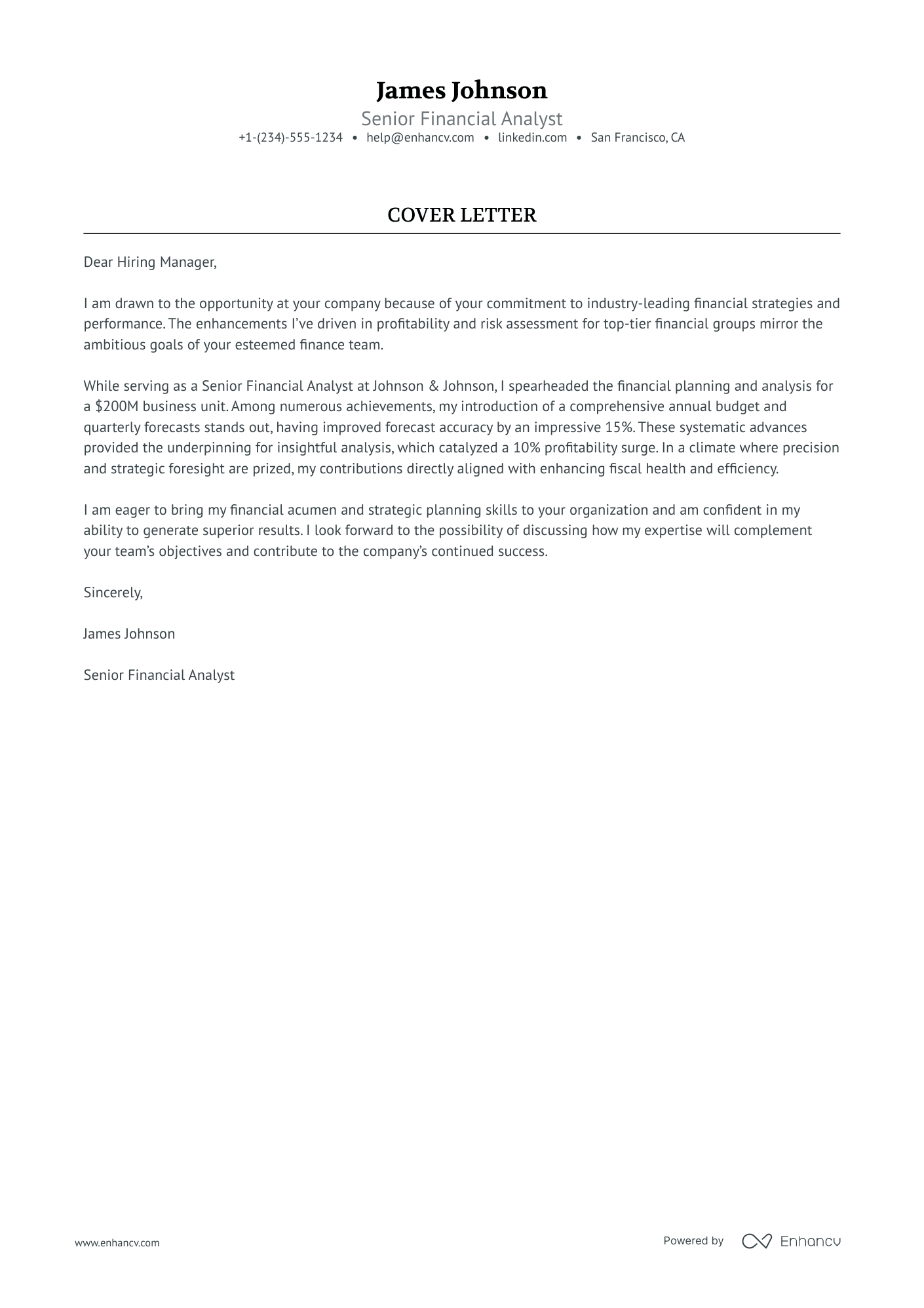 13 Professional Financial Analyst Cover Letter Examples and Template ...