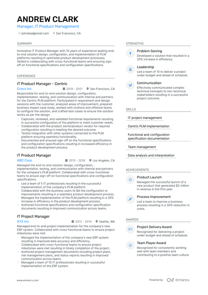 37 Product Manager Resume Examples, Templates for 2026 & Writing Guide