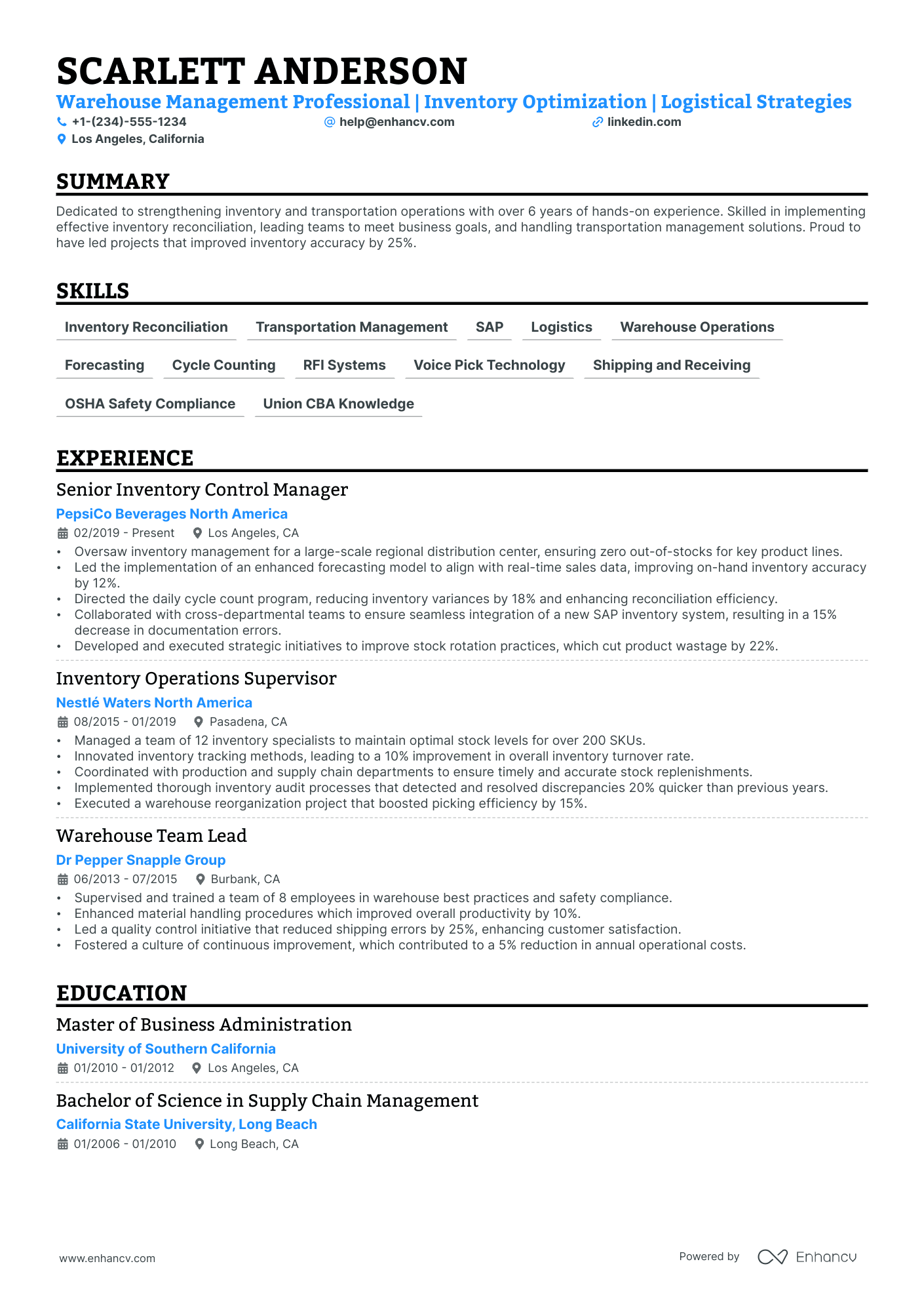 5 Transport Manager Resume Examples & Guide for 2024