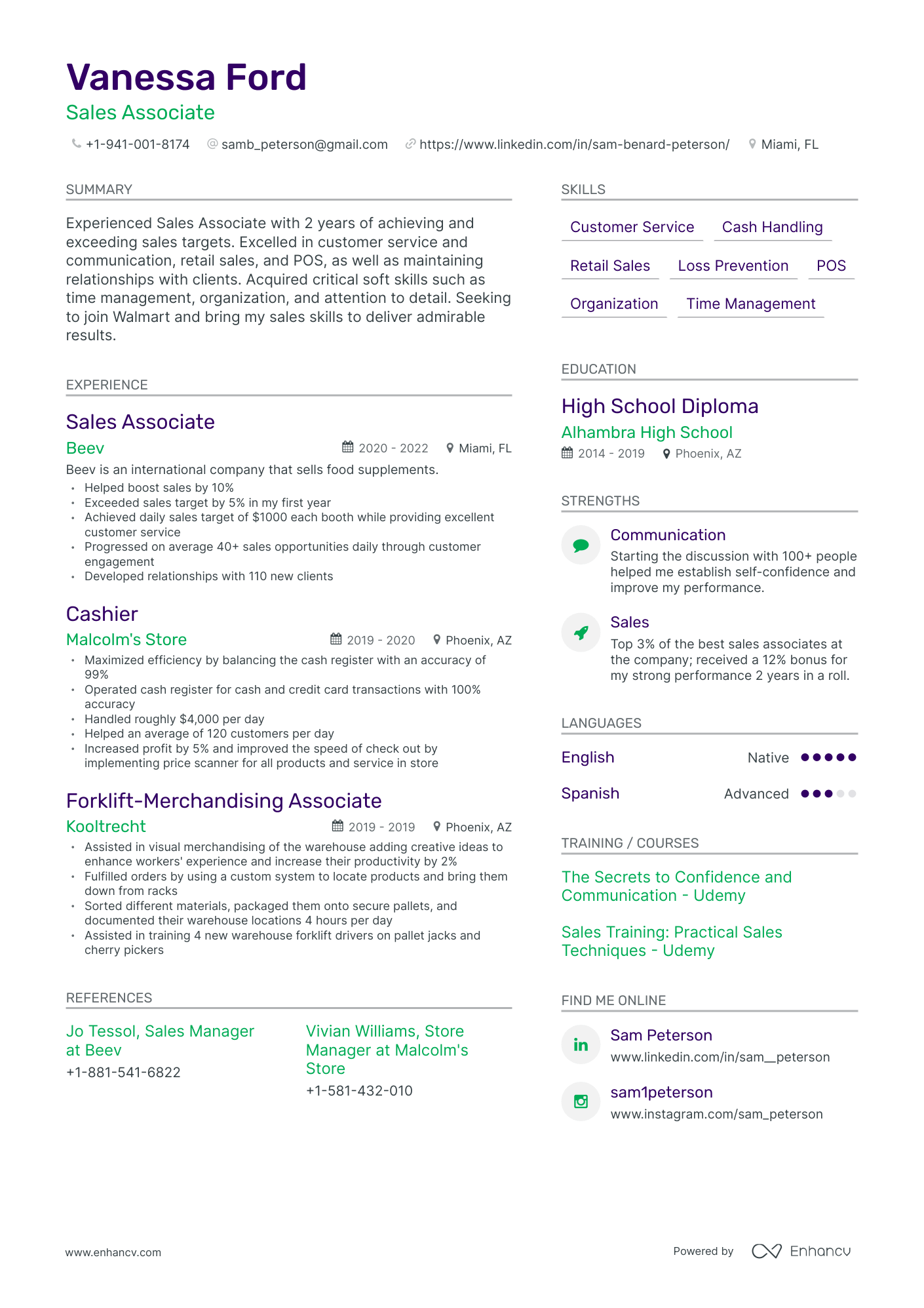 5 Walmart Resume Examples & Guide for 2024