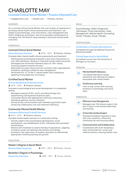 10 Clinical Social Worker Resume Examples & Guide for 2026