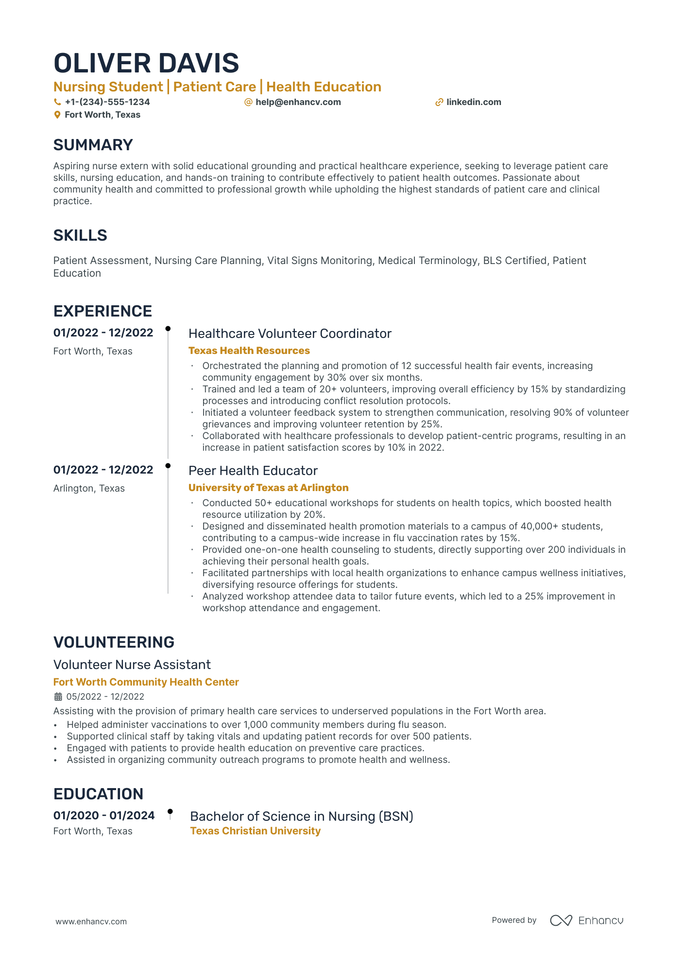 10 Nurse Extern Resume Examples & Guide for 2026